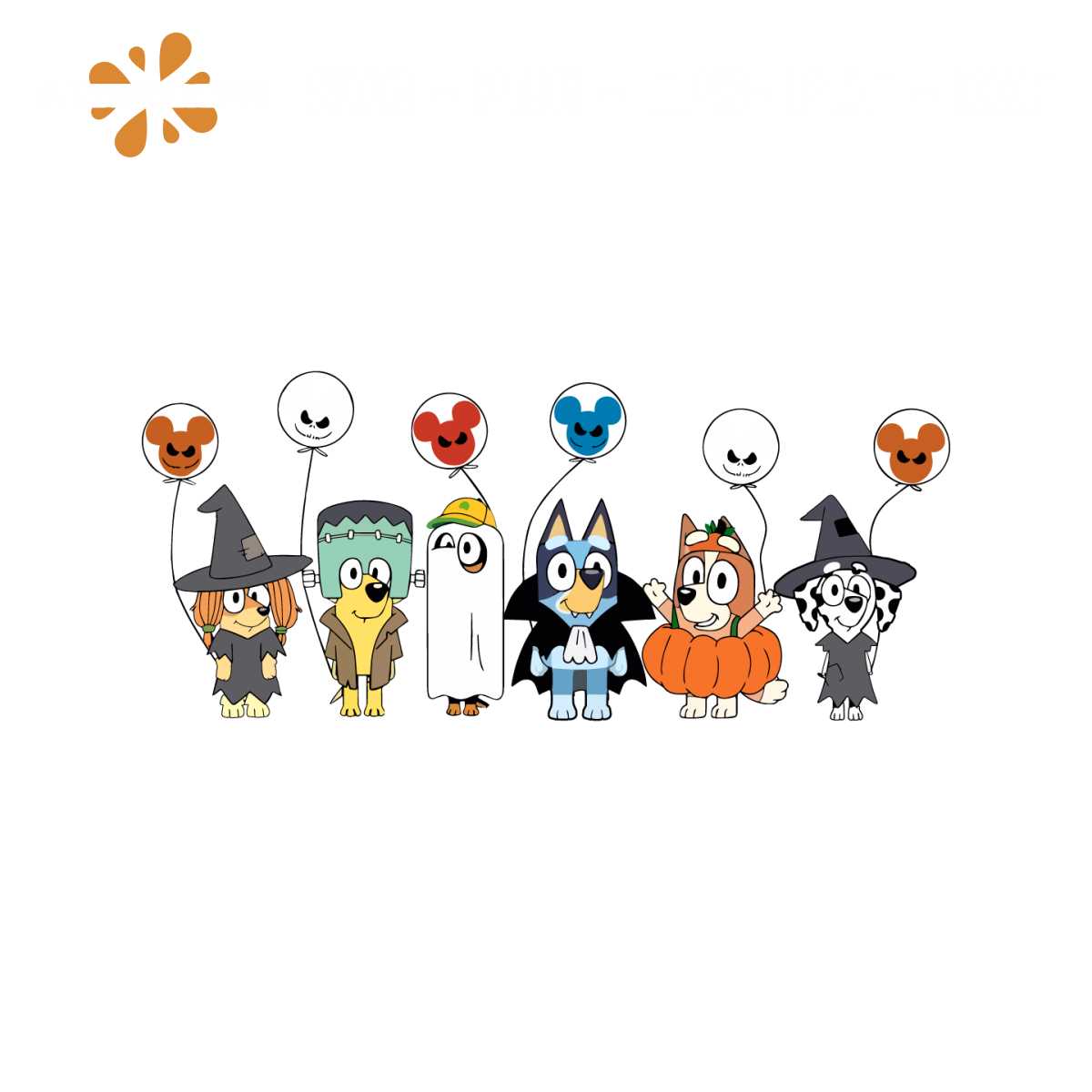 Halloween Horror Balloon Bluey Character SVG Digital File | Inspire Uplift
