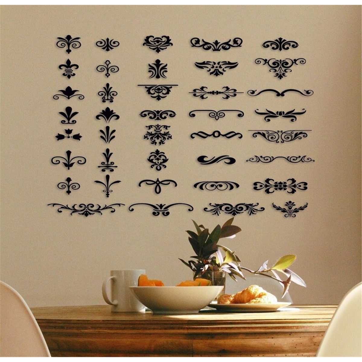 Decorative Ornamentals (39 Logos) svg cut dxf file wall stic - Inspire ...
