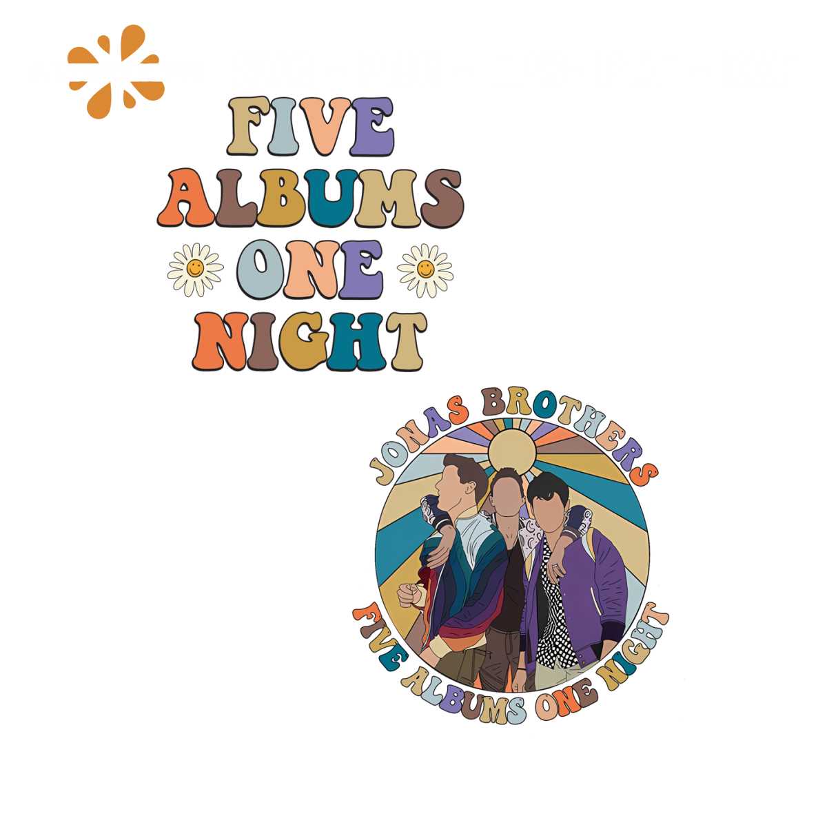 Jonas Brothers Five Albums One Night Tour 2023 PNG File - Inspire Uplift