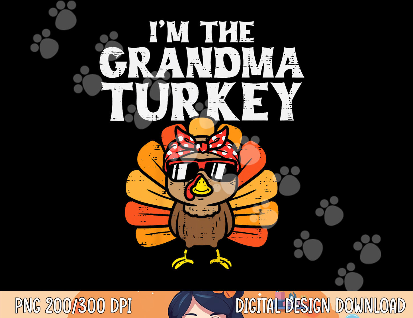 The Grandma Turkey Matching Family Thanksgiving Grandmother | Inspire ...
