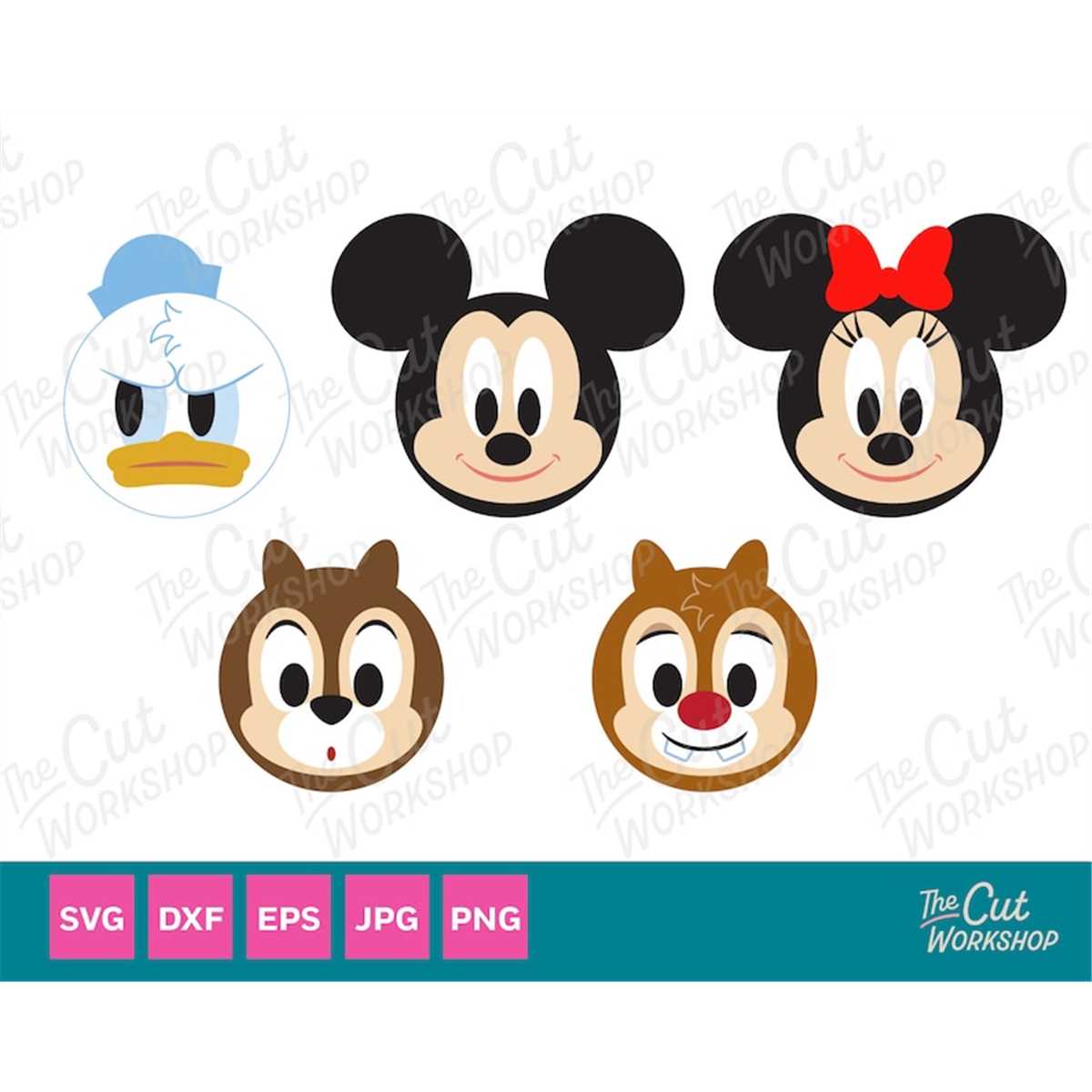 Mouse and Friends Round Characters Disneyland Disneyworld Tr | Inspire ...