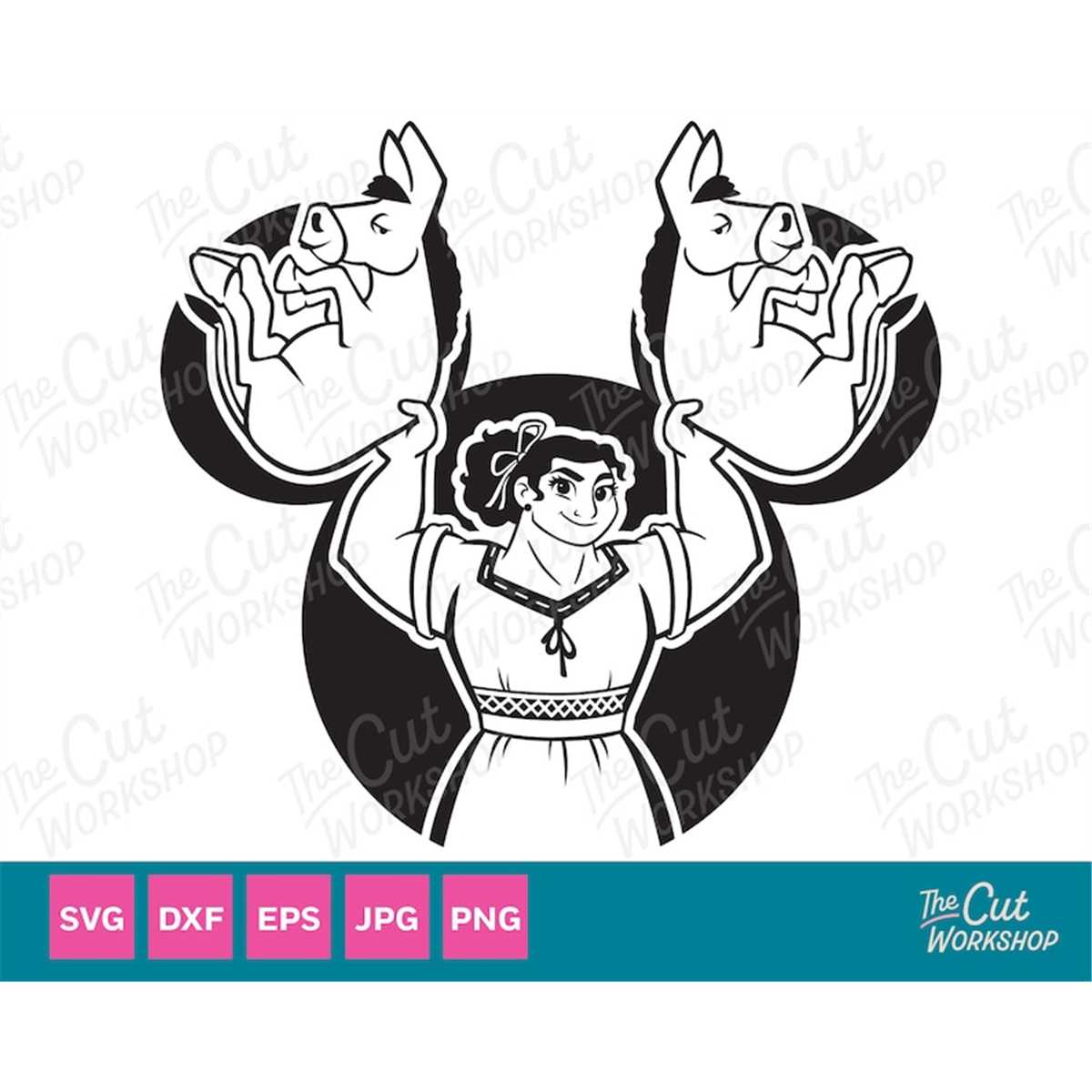 Encanto Luisa Madrigal Donkey SVG 1 COLOR Encanto Clipart Im - Inspire ...