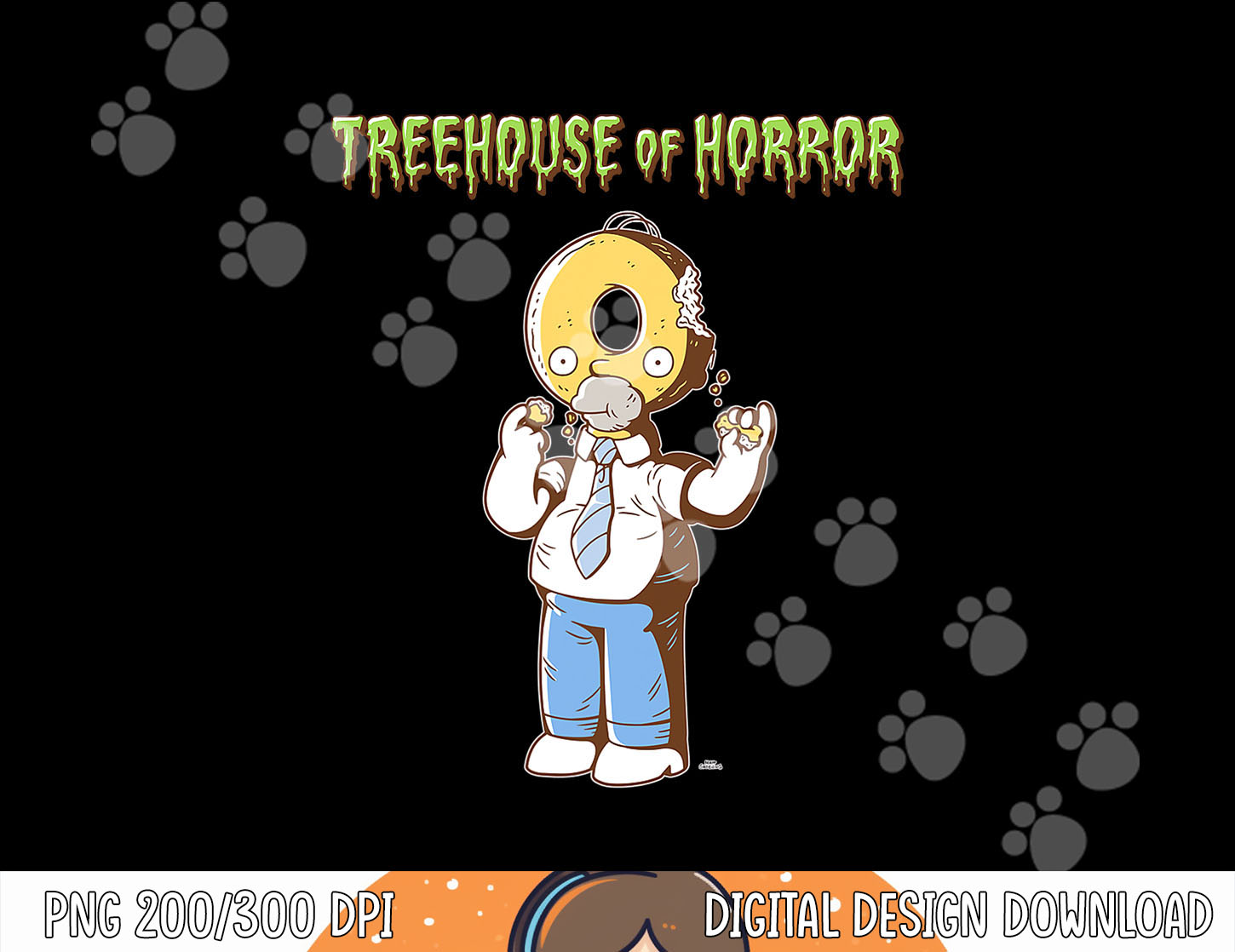 The Simpsons Treehouse of Horror Homer Donut Head Halloween | Inspire ...