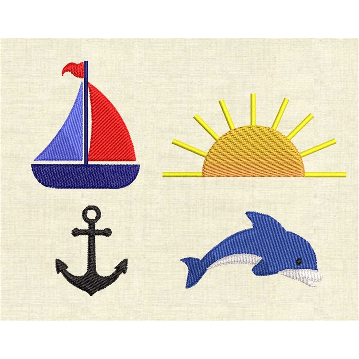 Mini machine embroidery design summer set | Inspire Uplift