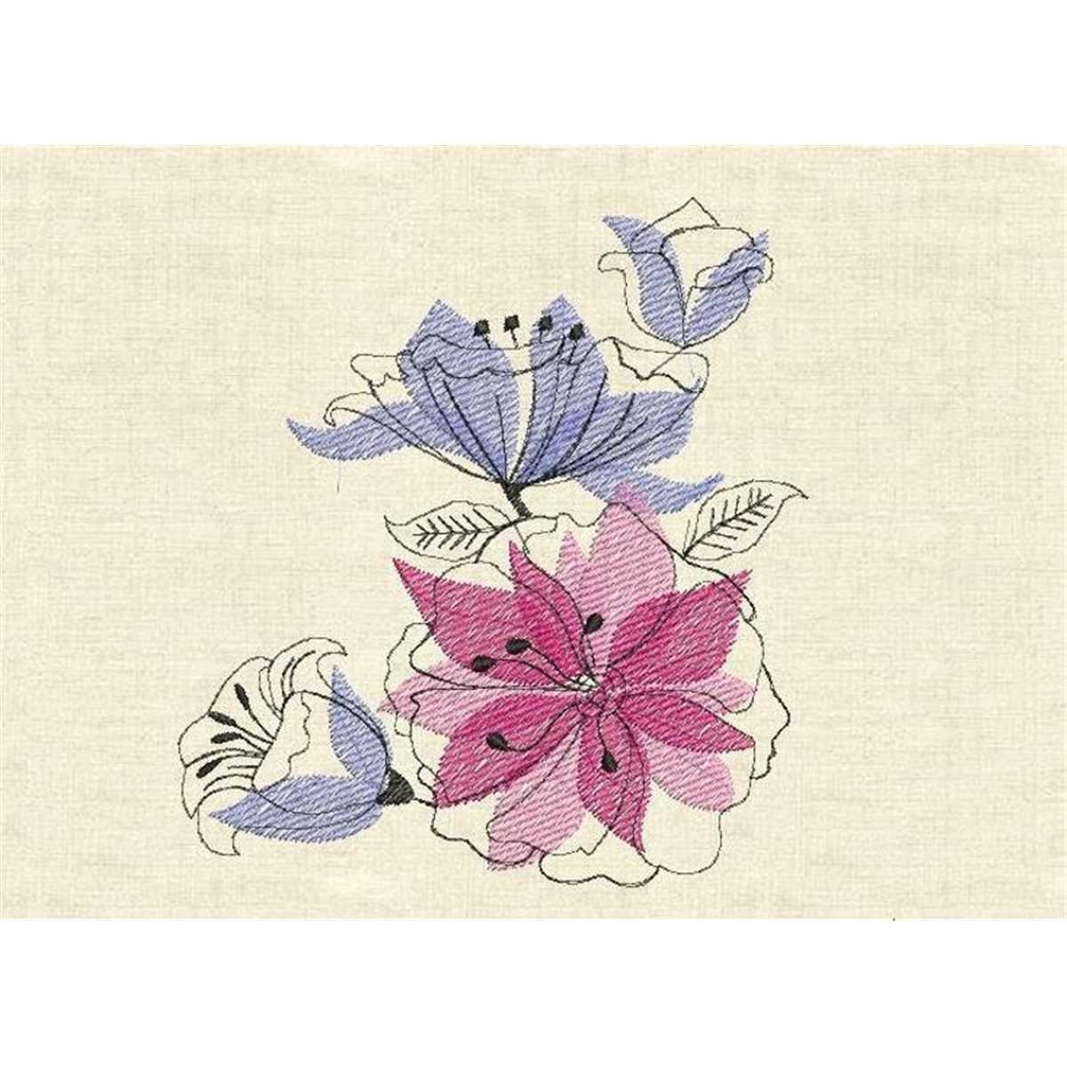 11 designs set Machine embroidery desigs set flowers - Inspire Uplift