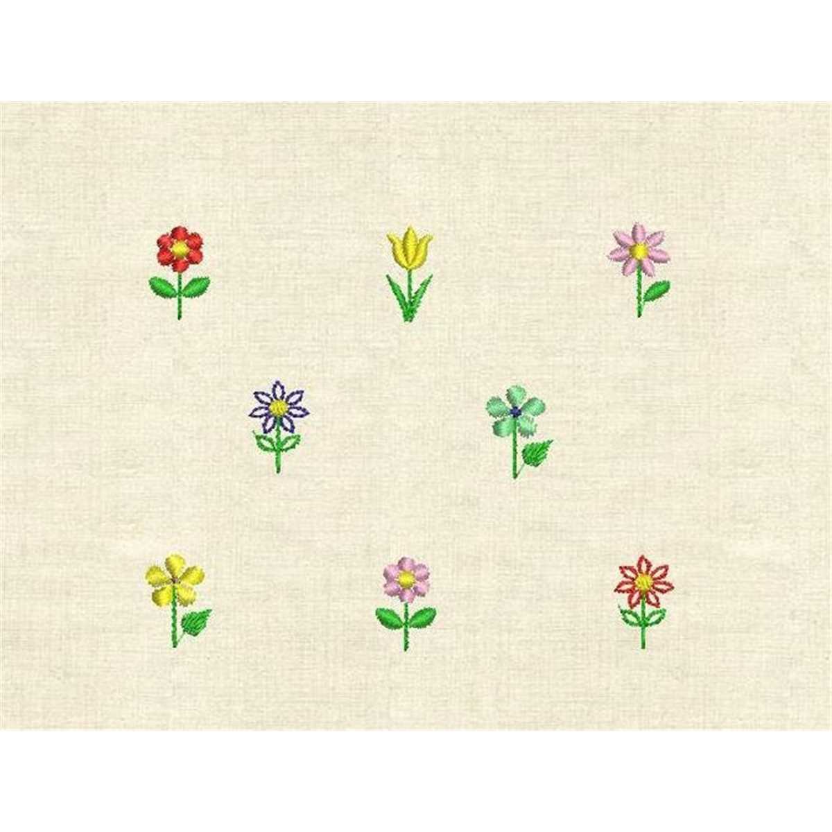 Mini Machine embroidery design tiny flowers | Inspire Uplift