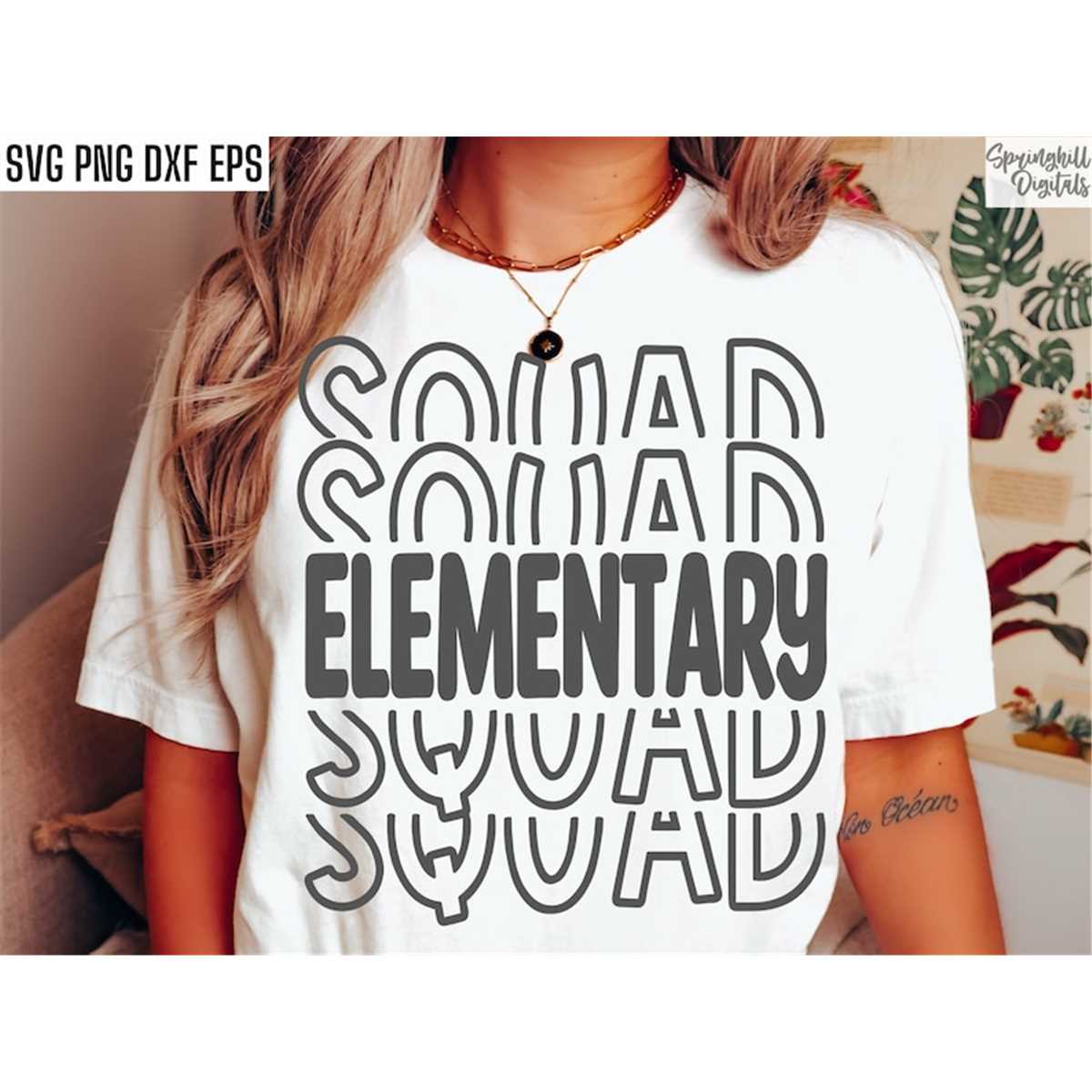 Elementary Squad Svgs | First Day Of School | Back To School - Inspire ...