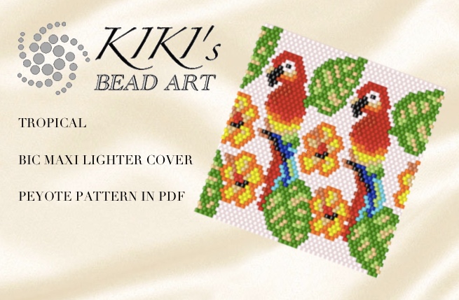 Lighter Cover pattern Peyote Pattern, bead pattern for BIC M | Inspire ...