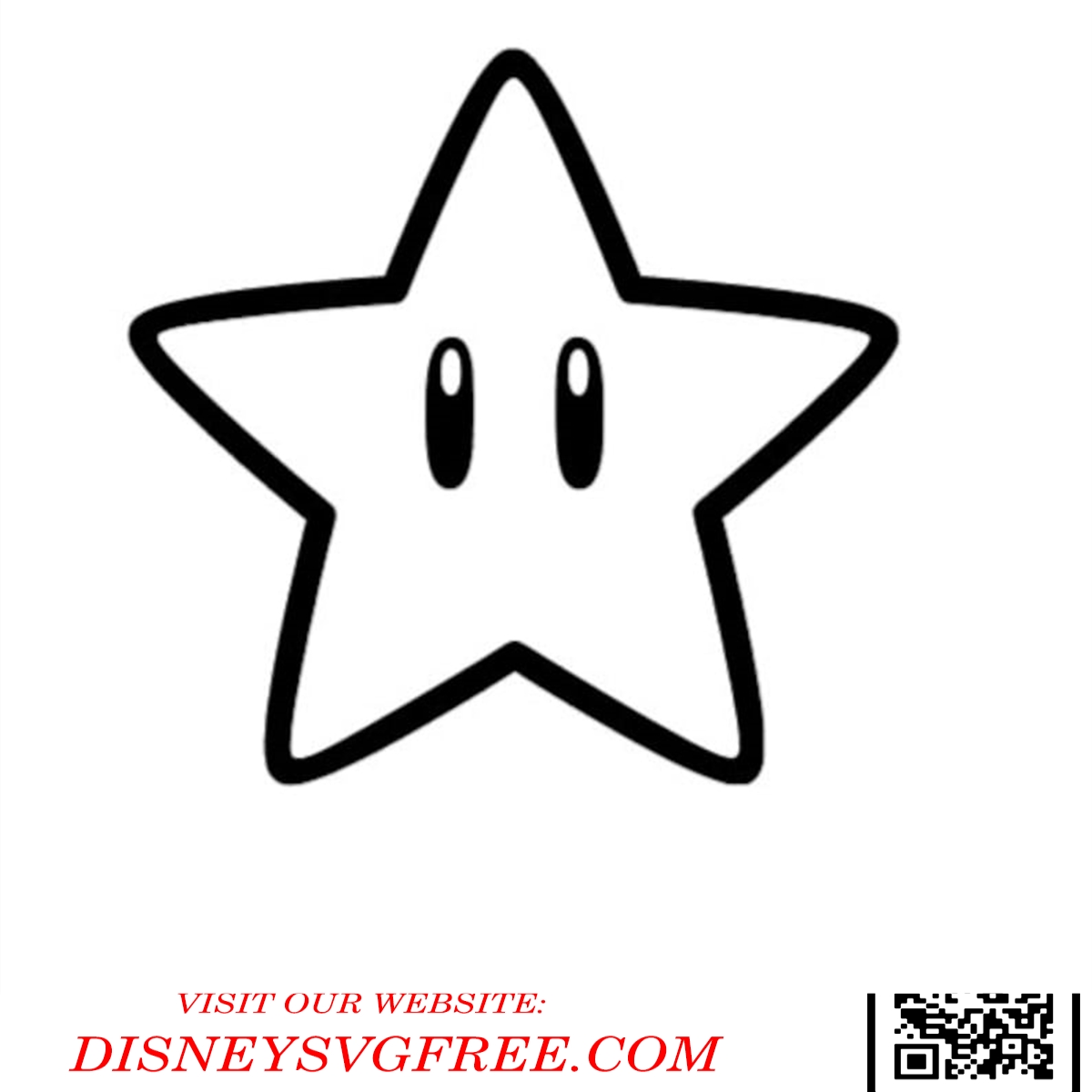 Mario Star SVG for Craft Machines Cricut Cameo Silhouette - Inspire Uplift