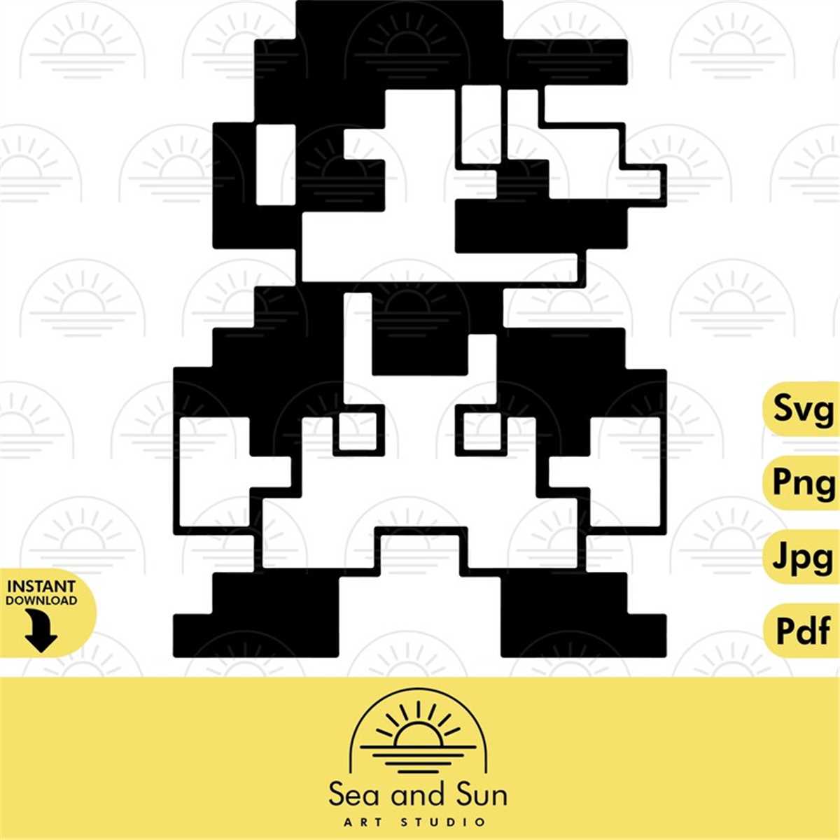 Mario 3 svg, png, jpg, pdf, Clip art Files For Cricut desig | Inspire ...