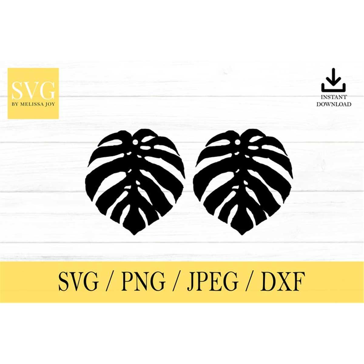Leaf Earring svg, Monstera SVG, svg, png, dxf, jpeg, Digital | Inspire ...