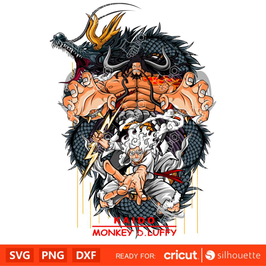 One Piece Gear 5 SVG: Kaido Monkey D.Luffy, High-Quality Dig - Inspire ...