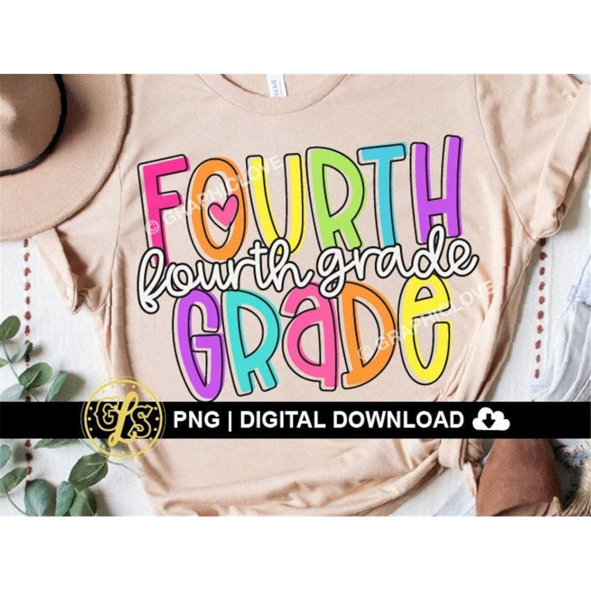 Fourth Grade Png, Back To School Png, 4th grade Teacher Subl - Inspire ...