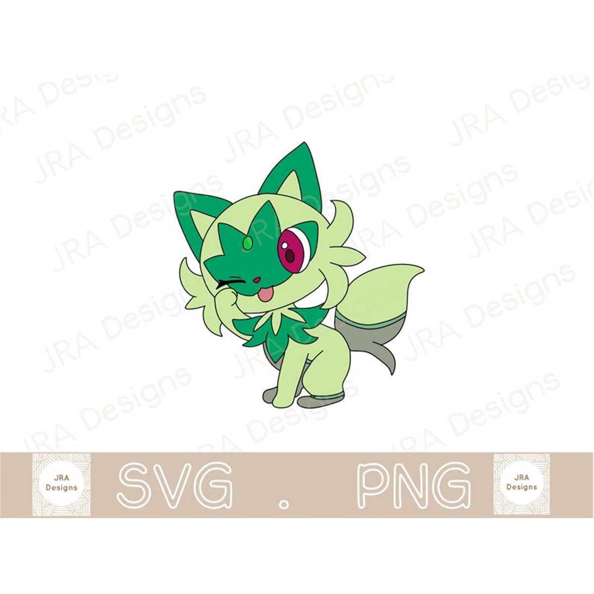 Sprigatito SVG & PNG, Pokemon SVG - Cricut cut file | Inspire Uplift