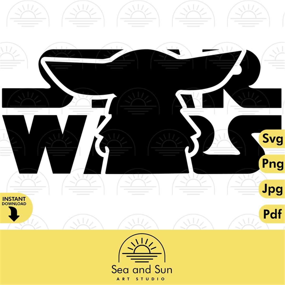 Star Wars Svg Clip art Files, Grogu Baby Yoda, Minnie, Mous | Inspire ...