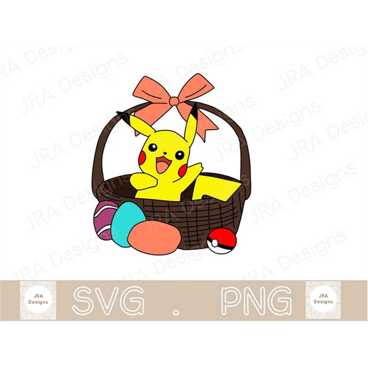 Pikachu Easter SVG & PNG, Pokemon SVG - Cricut cut file | Inspire Uplift