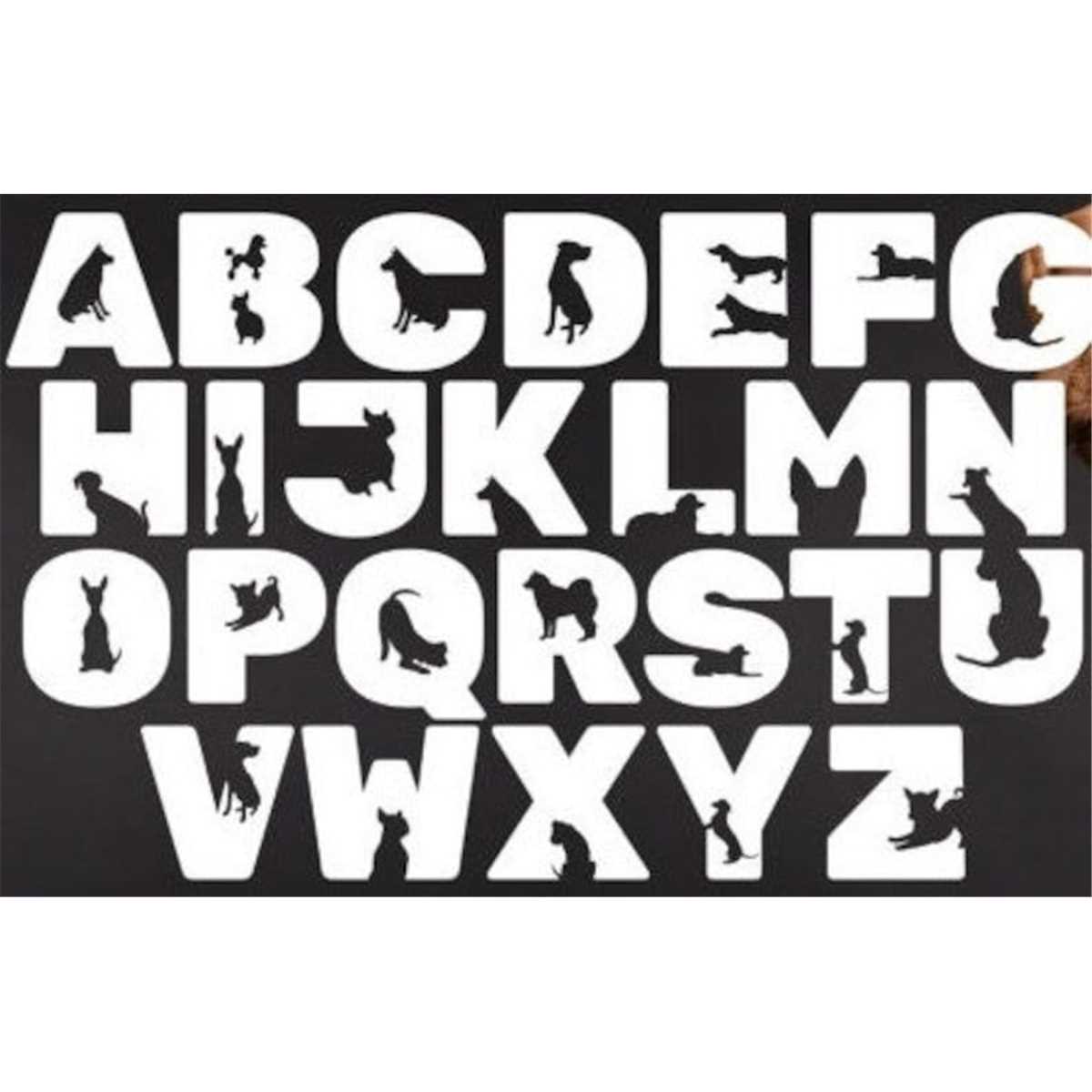 Dog Alphabet Letter,Dog Font svg Cricut, Dog Silhouette svg, | Inspire ...