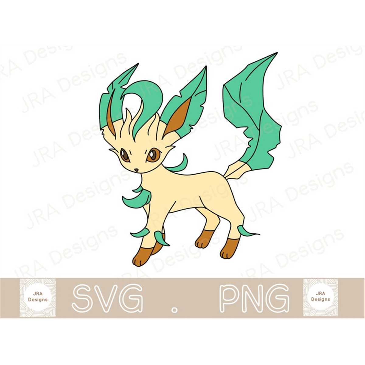 Leafeon SVG & PNG, Pokemon SVG - Cricut cut file | Inspire Uplift