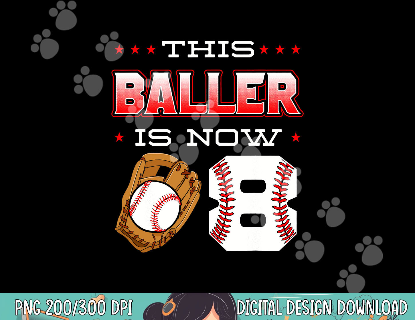 This Baller Is Now 8 Baseball Birthday Theme Party 8th png, | Inspire ...