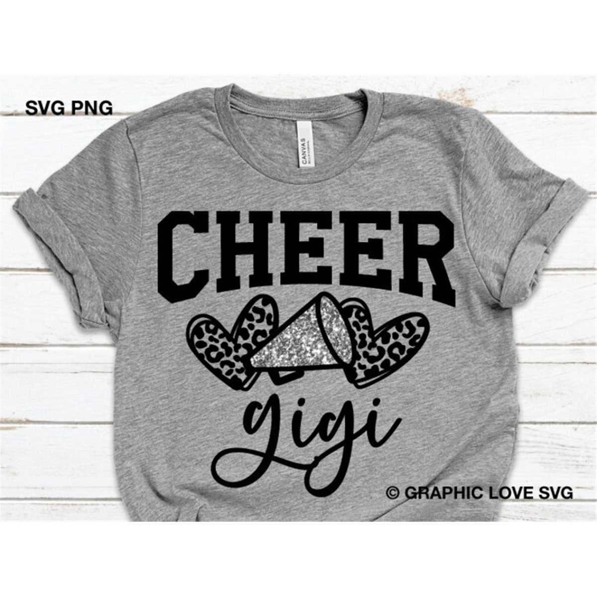 Cheerleader Gigi Svg, Leopard Glitter Silver Cheerleader Gig | Inspire ...