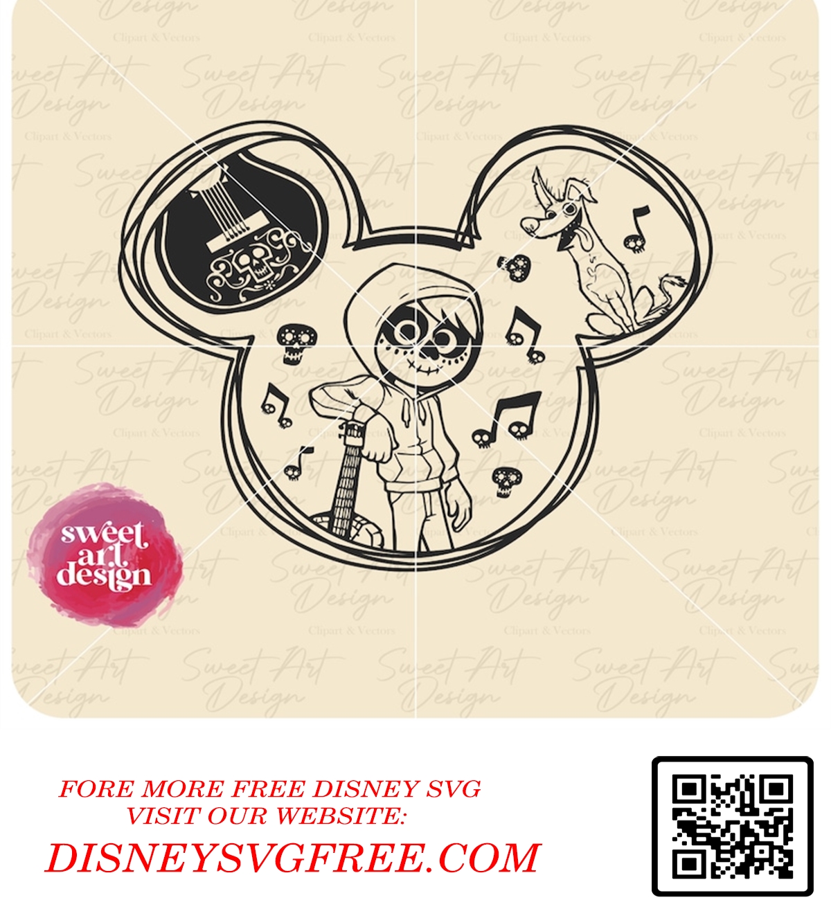 Coco Miguel Mouse Ears Svg, Day Of The Dead Mask SVG, Mouse - Inspire ...