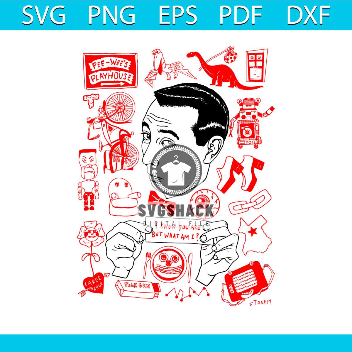 Pee Wee Play House SVG Paul Reubens SVG File For Cricut | Inspire Uplift