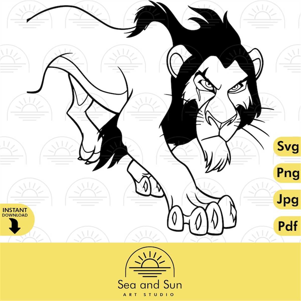 The lion king Scar Vector Svg, Scar Disneyland Ears Svg, Png | Inspire ...