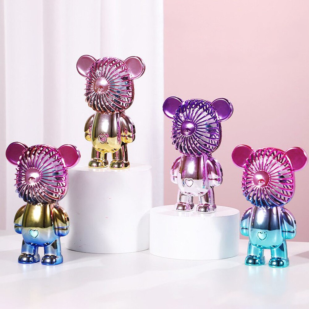 Cute Cartoon Bear Fan USB Third Gear Rechargeable | Inspire Uplift