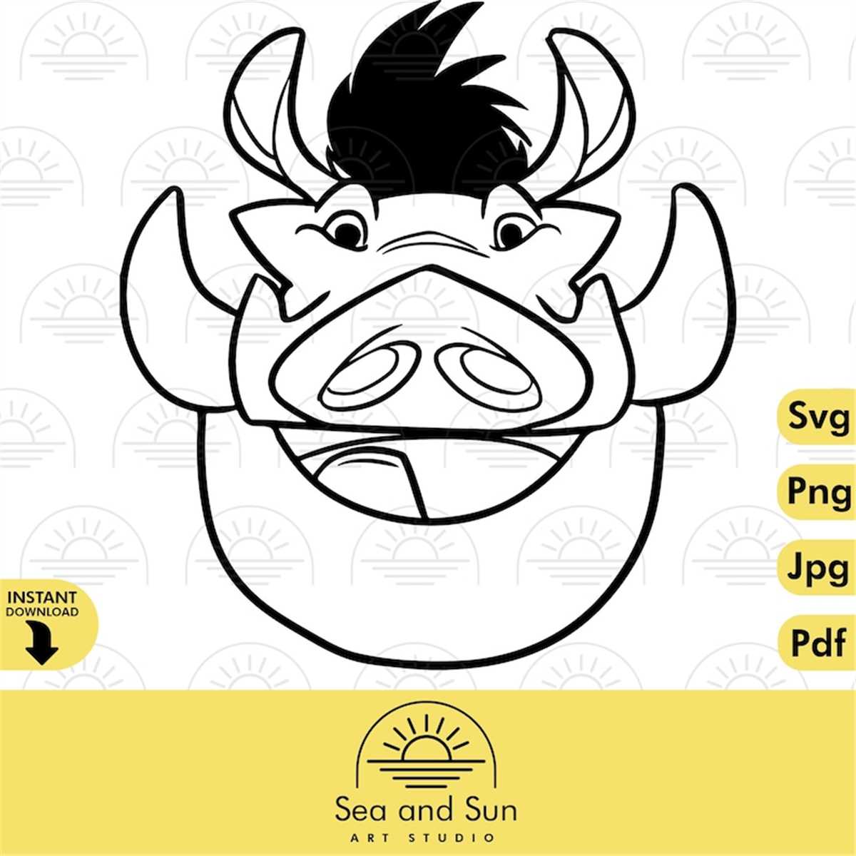 Lion King Vector Svg, Pumbaa Disneyland Ears Svg, Png The L | Inspire ...