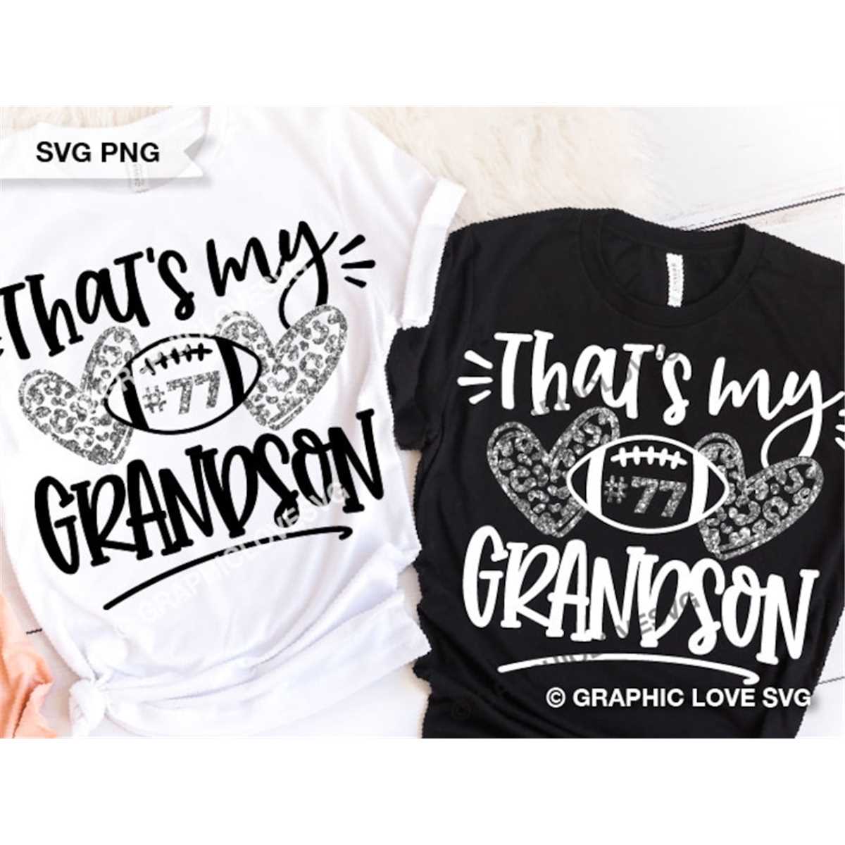 That's My Grandson Svg Png, Leopard Football Grandma Svg, Gl - Inspire ...
