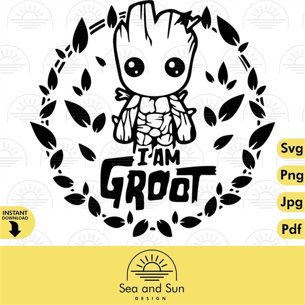 I am Groot Vector Svg Clip art Files, Guardians of the Galax - Inspire ...