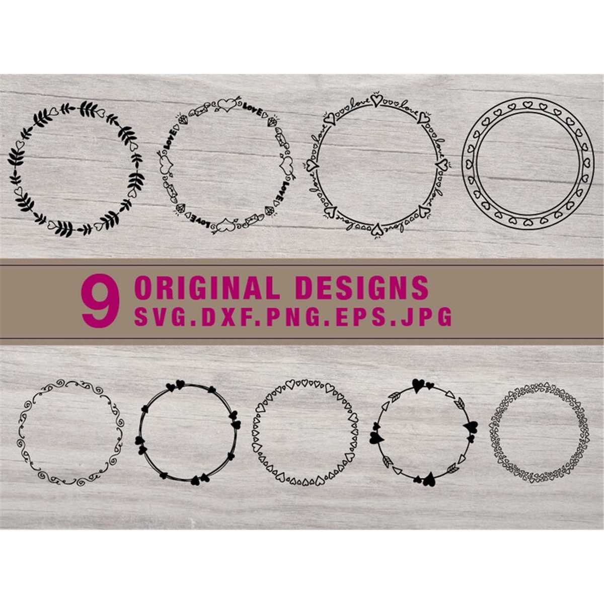 Heart SVG, Circle Frame, Heart Frame, Doodle Heart SVG, Love | Inspire ...