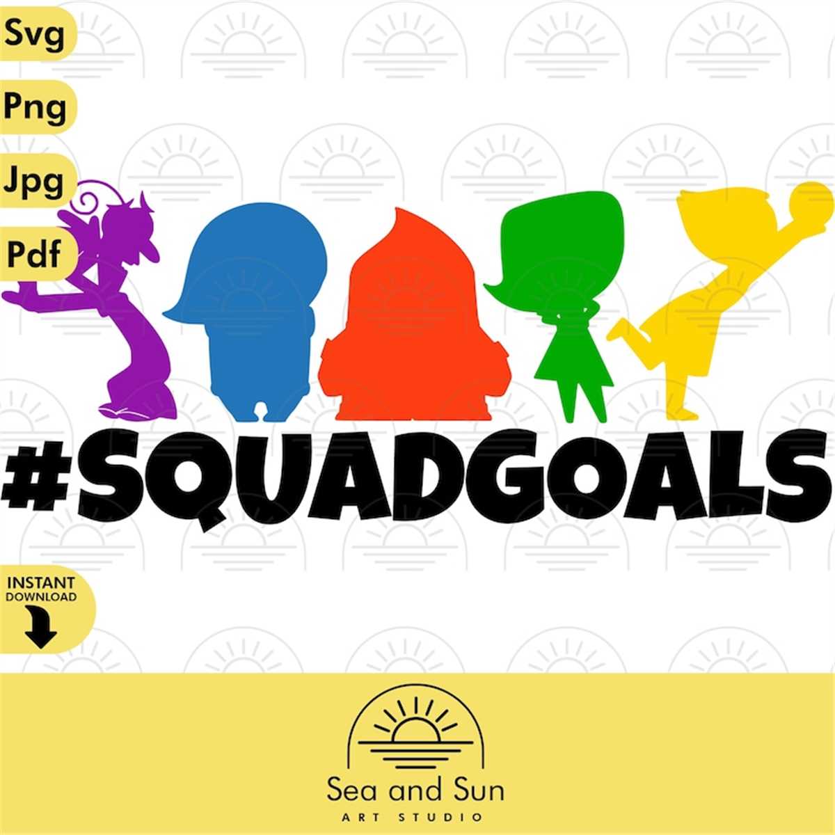 SquadGoals Inside Out Svg Clip art Files, Inside Out Joy, Di - Inspire ...