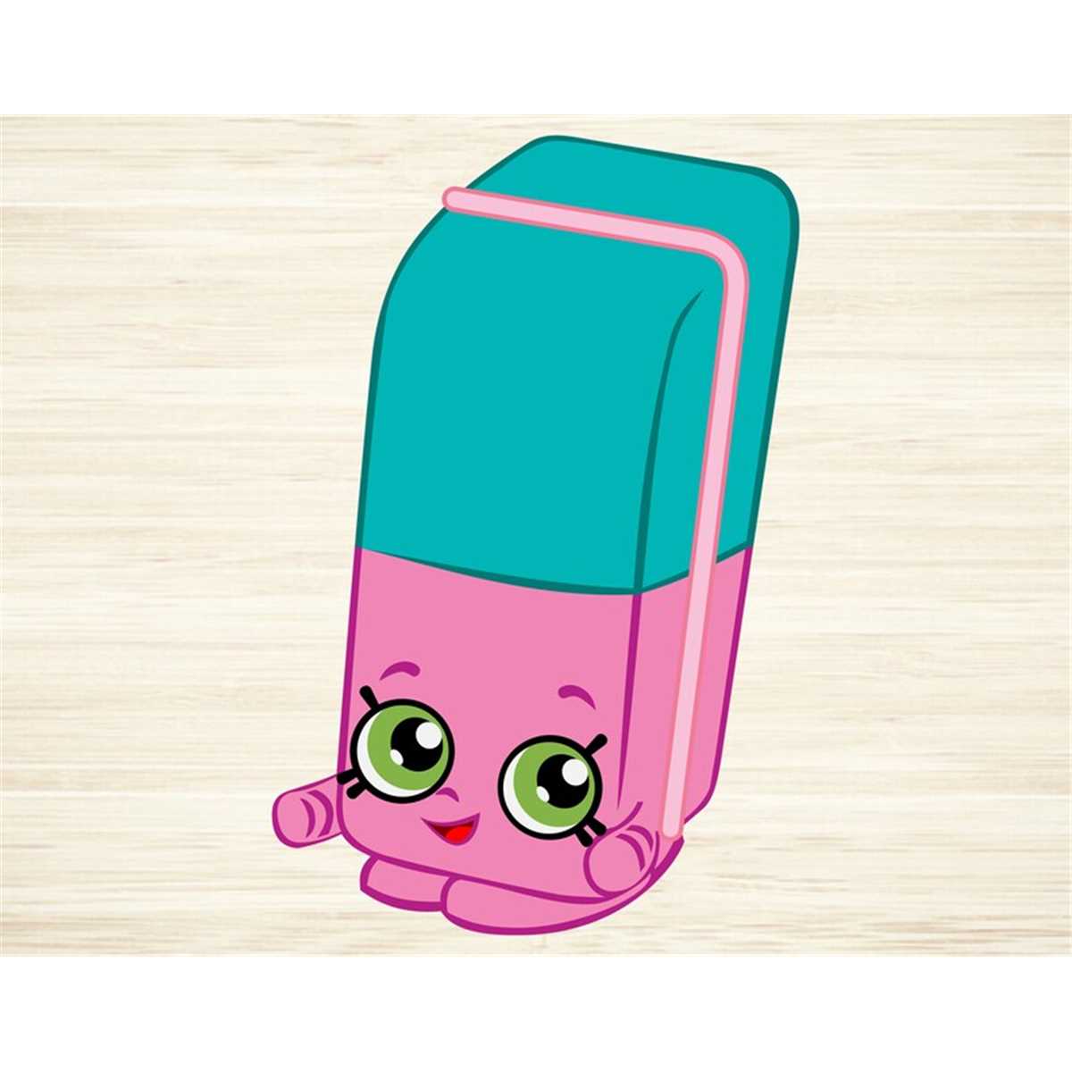Shopkins Erica Eraser Cut File SVG DXF PNG Eps Pdf Clipart V | Inspire ...