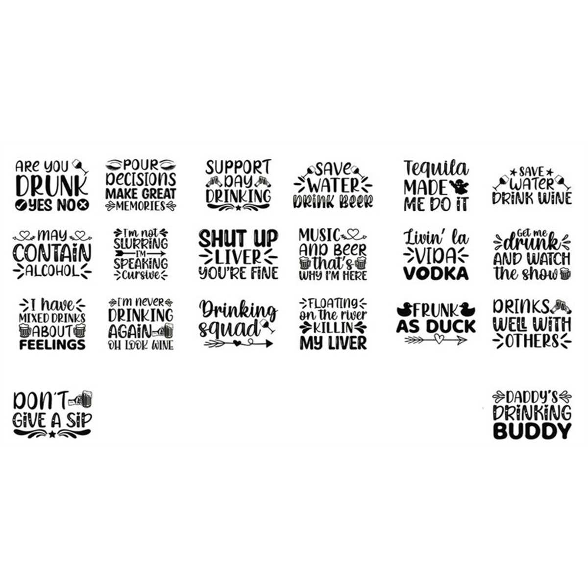 Drinking SVG Bundle,Funny Alcohol Svg, Wine Svg, Coaster Svg | Inspire ...
