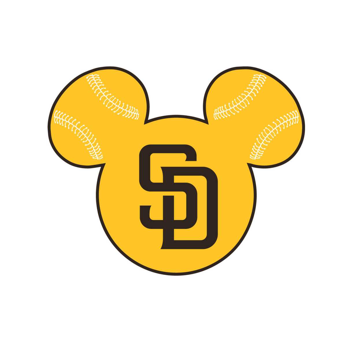 San Diego Padres Baseball Mickey Mouse Disney Svg, Sport Svg | Inspire ...