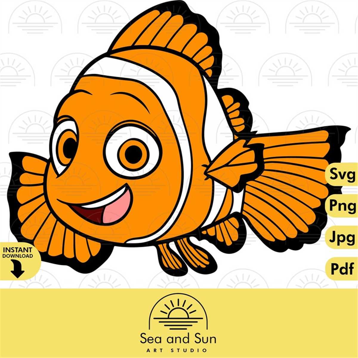 Finding nemo Svg Clip art Files, Nemo, Minnie, Mouse, Head, | Inspire ...