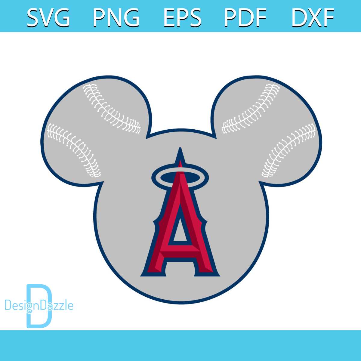 Los Angeles Angels Baseball Mickey Mouse Disney Svg, Sport S | Inspire ...