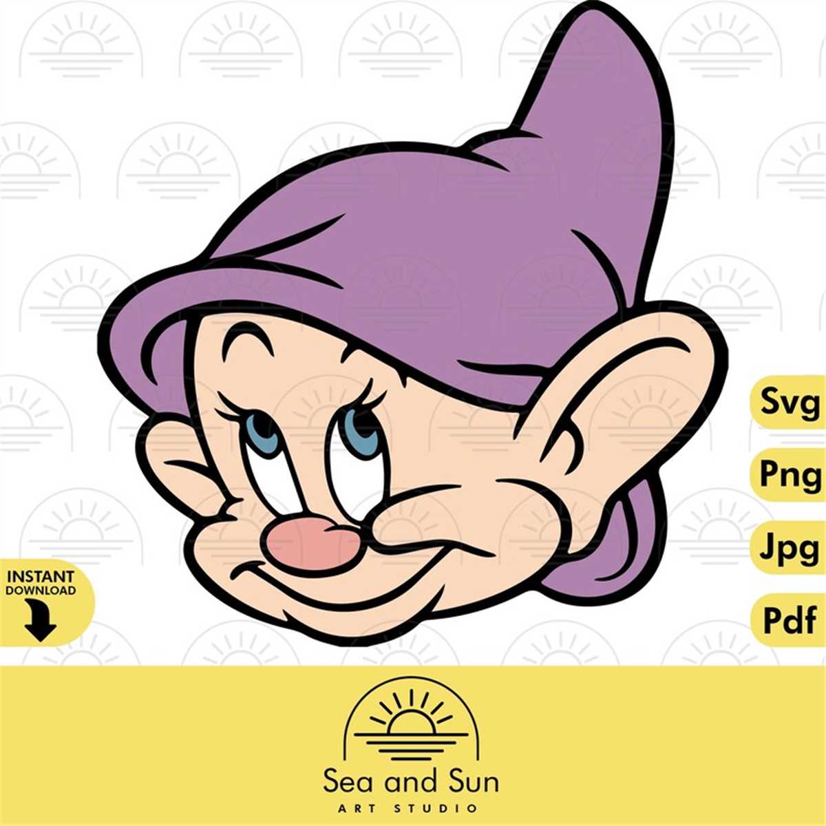 Dopey Dwarf Vector Svg, Snow White and the Seven Dwarfs Disn | Inspire ...