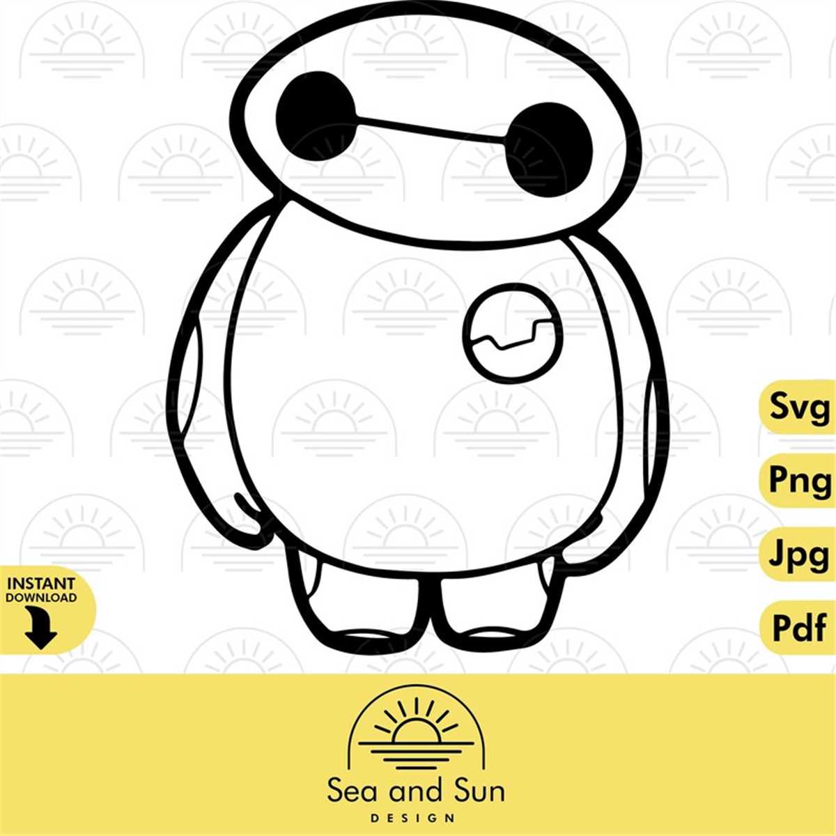 Baymax Cute Vector Svg Clip art Files, Big Hero 6, Disneylan | Inspire ...