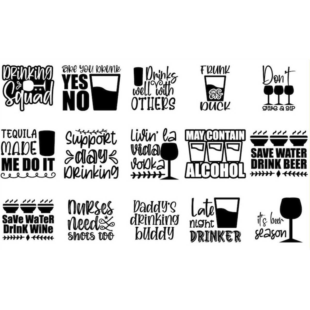 Drinking SVG Bundle,Funny Alcohol Svg, Wine Svg, Coaster Svg - Inspire ...