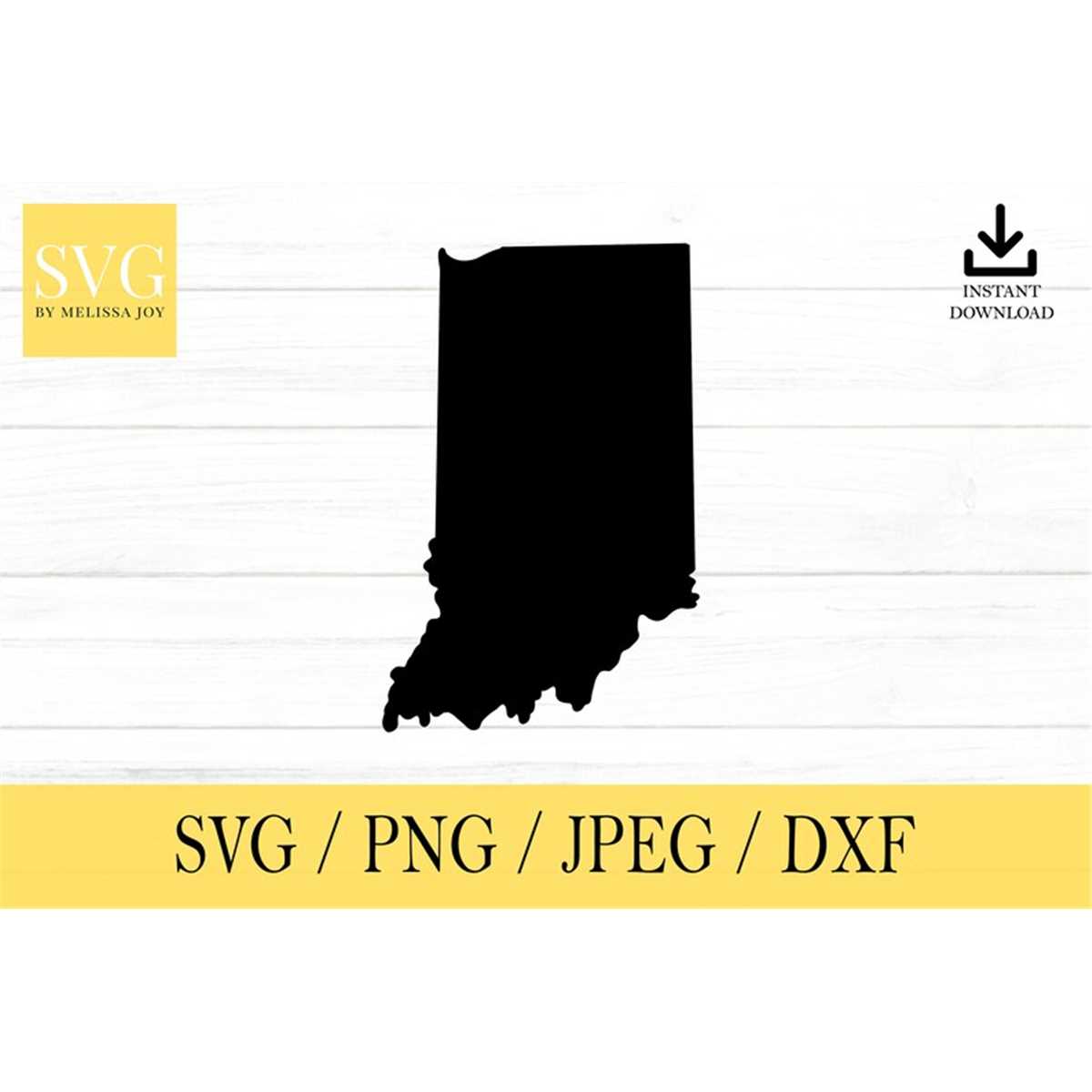 Indiana SVG, State svg, United States, Shape, svg, png, dxf, | Inspire ...