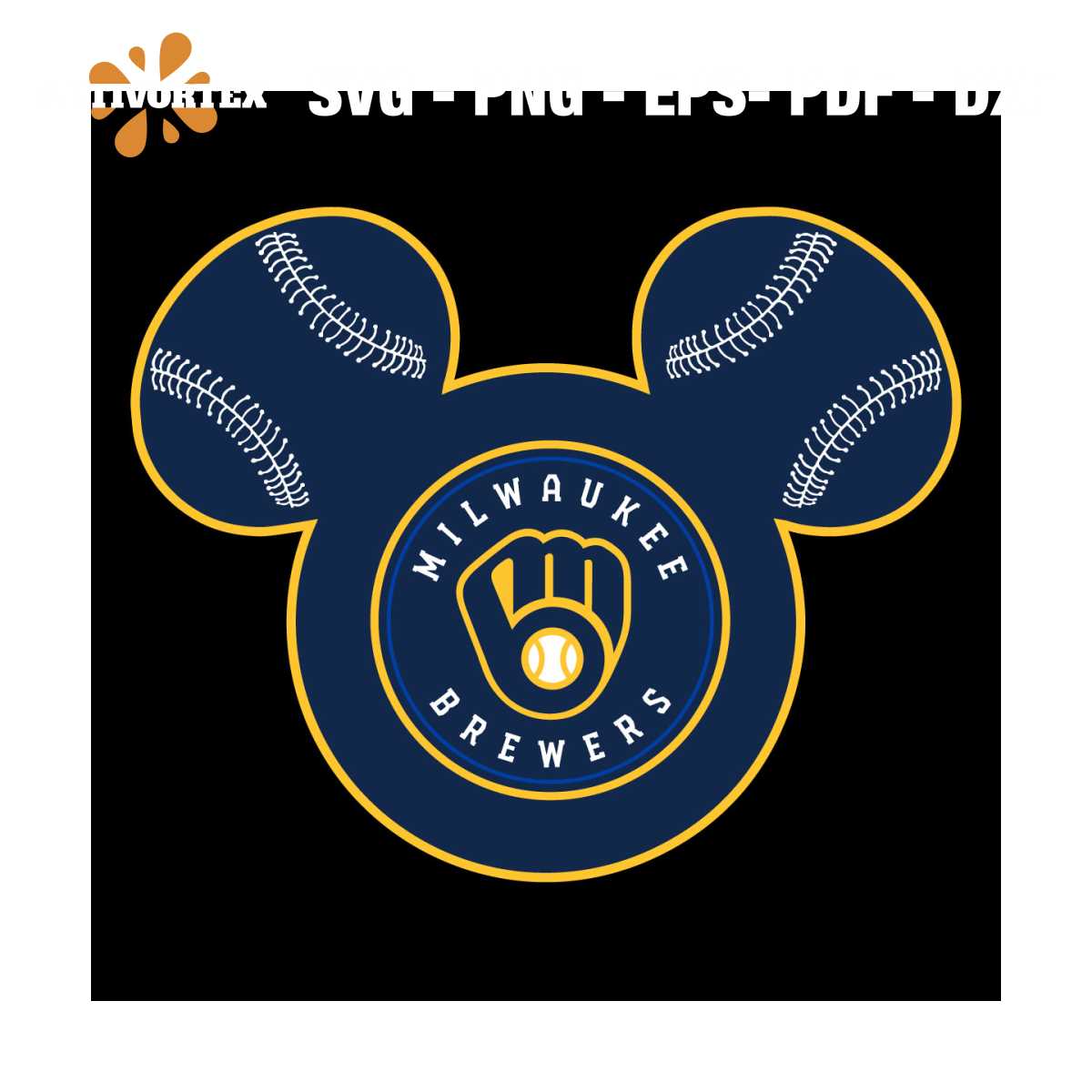 Milwaukee Brewers Baseball Mickey Mouse Disney Svg, Sport Sv | Inspire ...