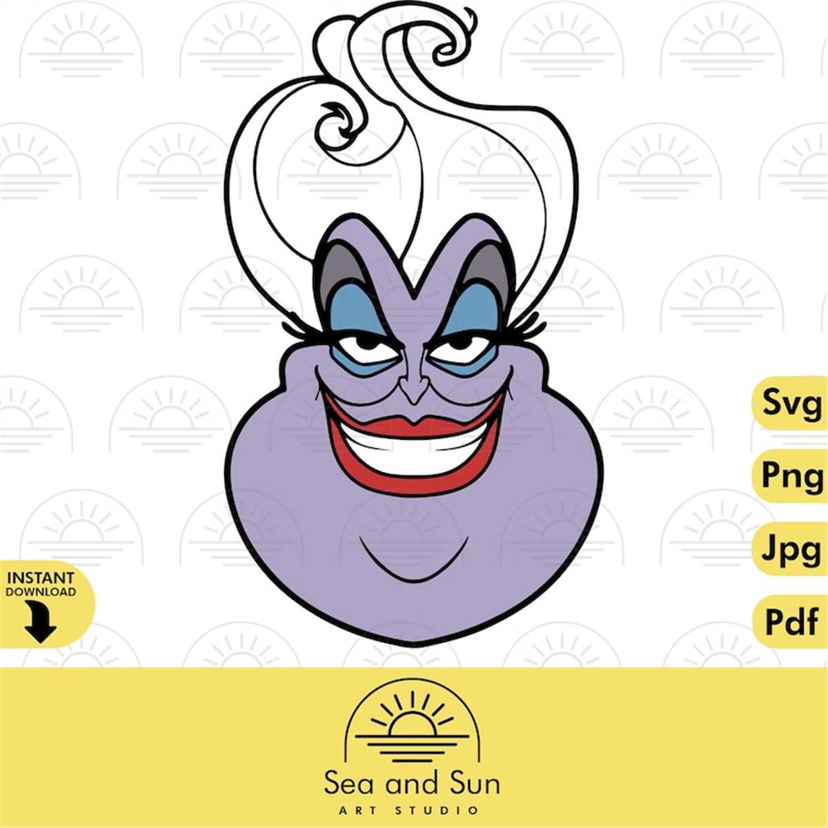 Ursula Vector Svg, The little mermaid Disneyland Ears Svg, P - Inspire ...
