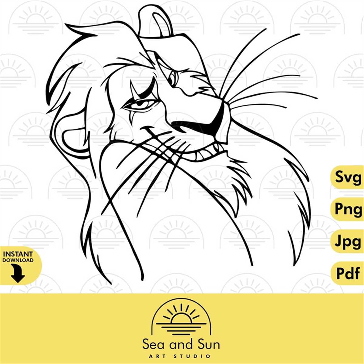 The lion king Scar Vector Svg, Scar Disneyland Ears Svg, Png - Inspire ...