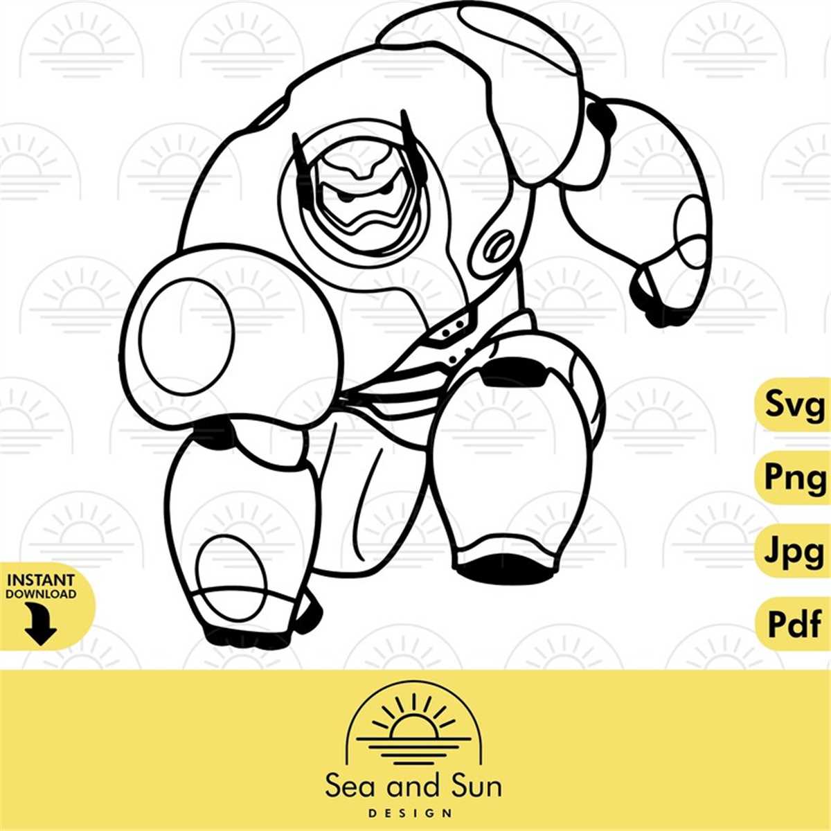 Baymax Svg Clip art Files, Big Hero 6, Disneyland Ears, Digi | Inspire ...