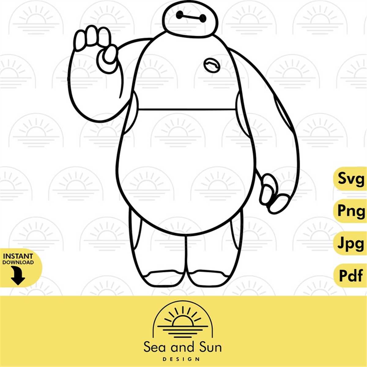 Baymax Svg Clip art Files, Big Hero 6, Disneyland Ears, Digi - Inspire ...