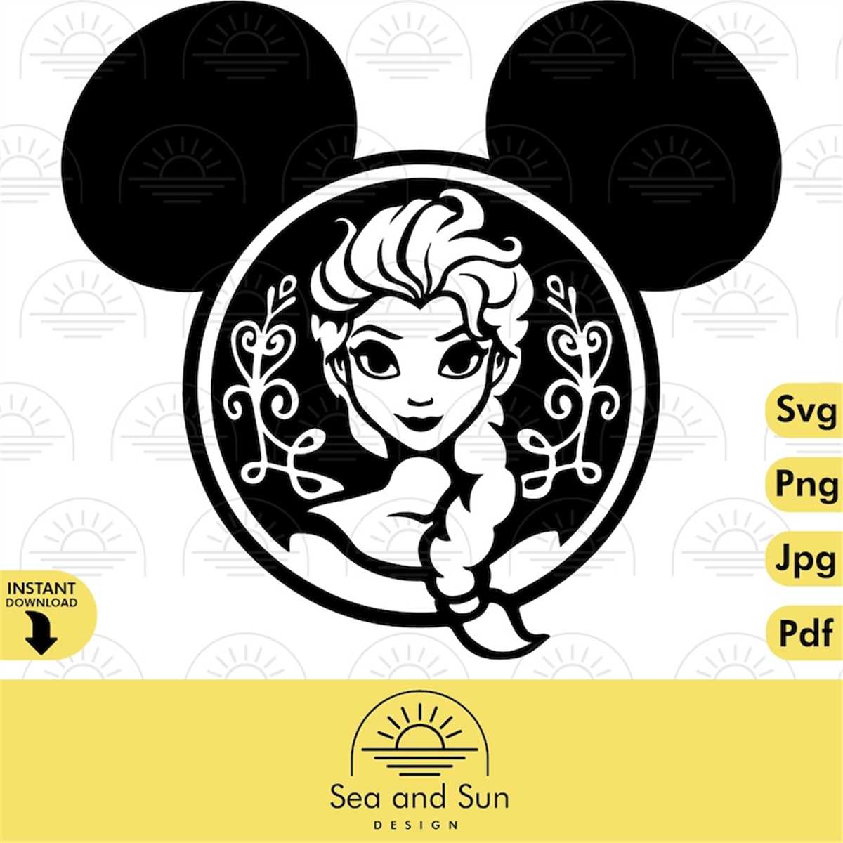 Elsa Frozen Vector Clip art Files, Minnie, Mouse, Head, Icon | Inspire ...