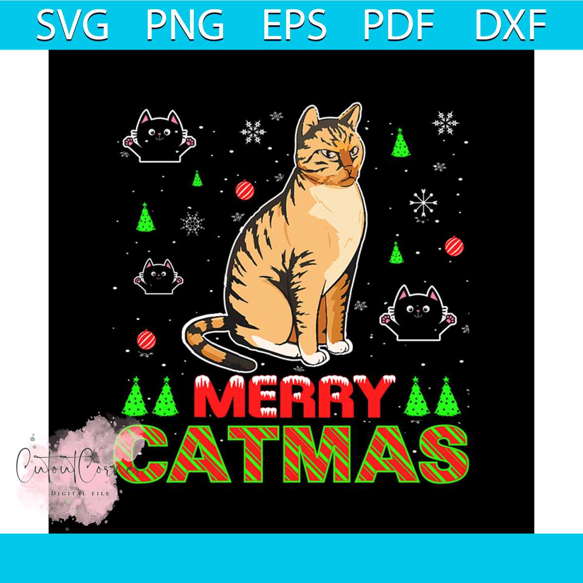 Merry Catmas Christmas Svg, Christmas Svg, Merry Catmas Svg - Inspire ...