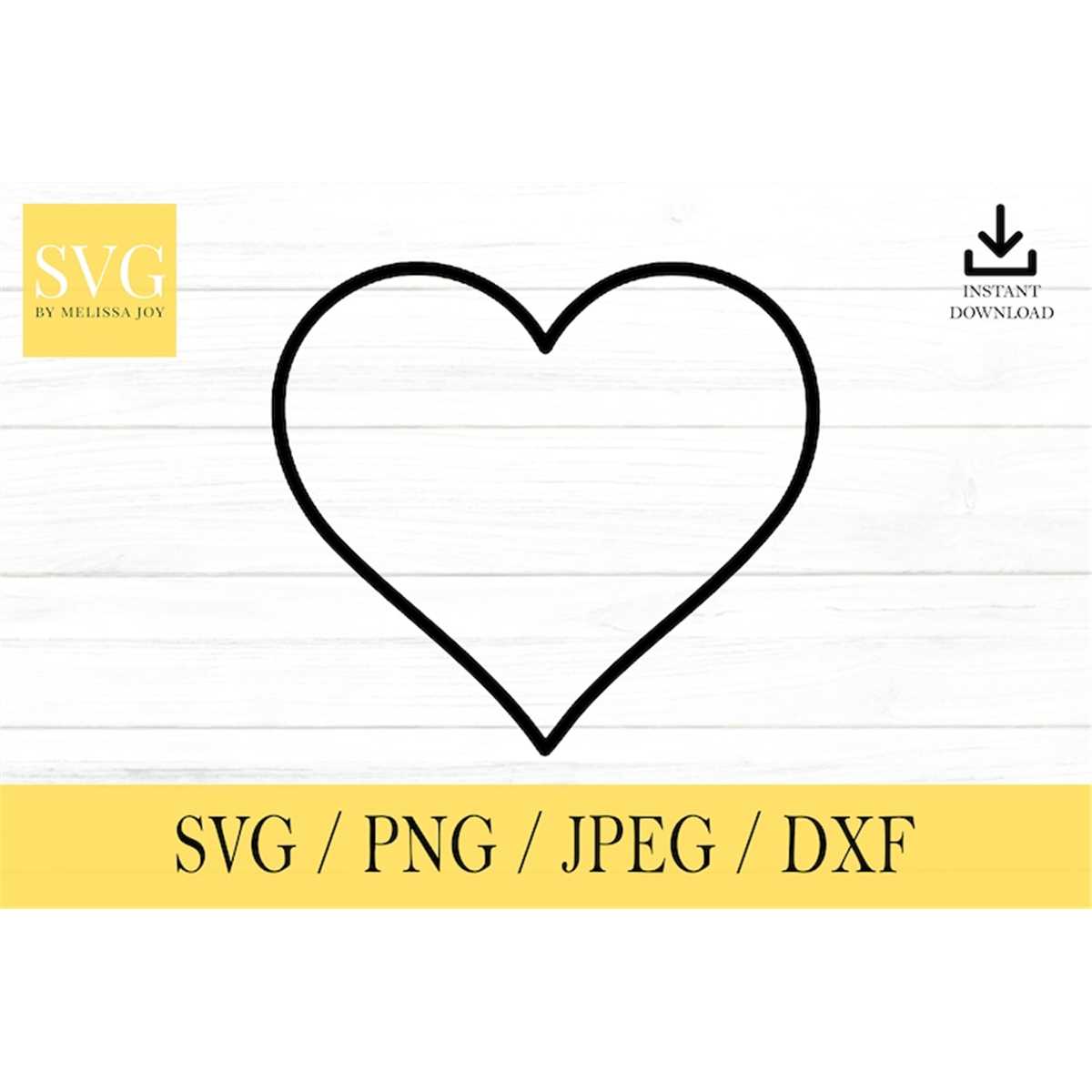 Heart Outline svg, shapes SVG, svg, png, dxf, jpeg, Digital | Inspire ...